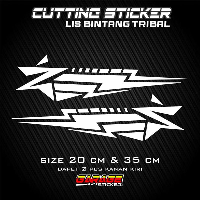 Jual Stiker bintang lis tribal kanan kiri cutting sticker 1 set ...