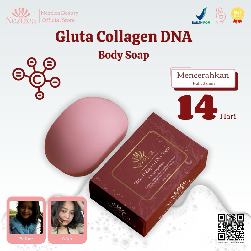 Jual NEZELEA - Gluta Collagen DNA Salmon Body Soap Sabun Mandi Mencerahkan Melembutkan Kulit ...