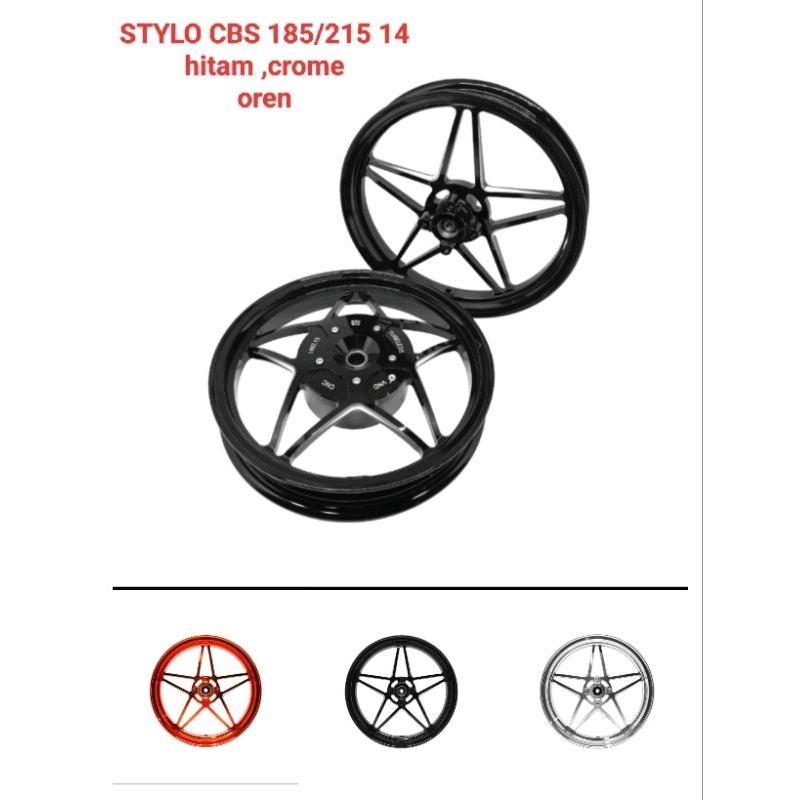 Jual VELG RACING V ND V SPEED V2 HONDA STYLO 160 CBS UK 185/215-14 PNP ...