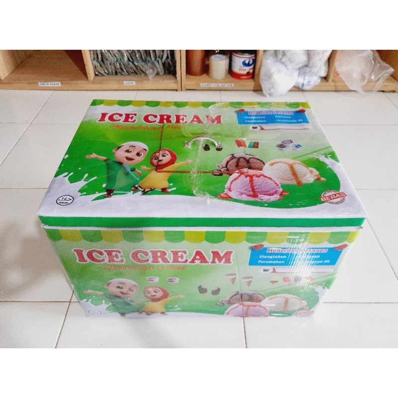 Jual Box Es Krim Ukuran Besar + Icepack bisa request warna, merk dll ...