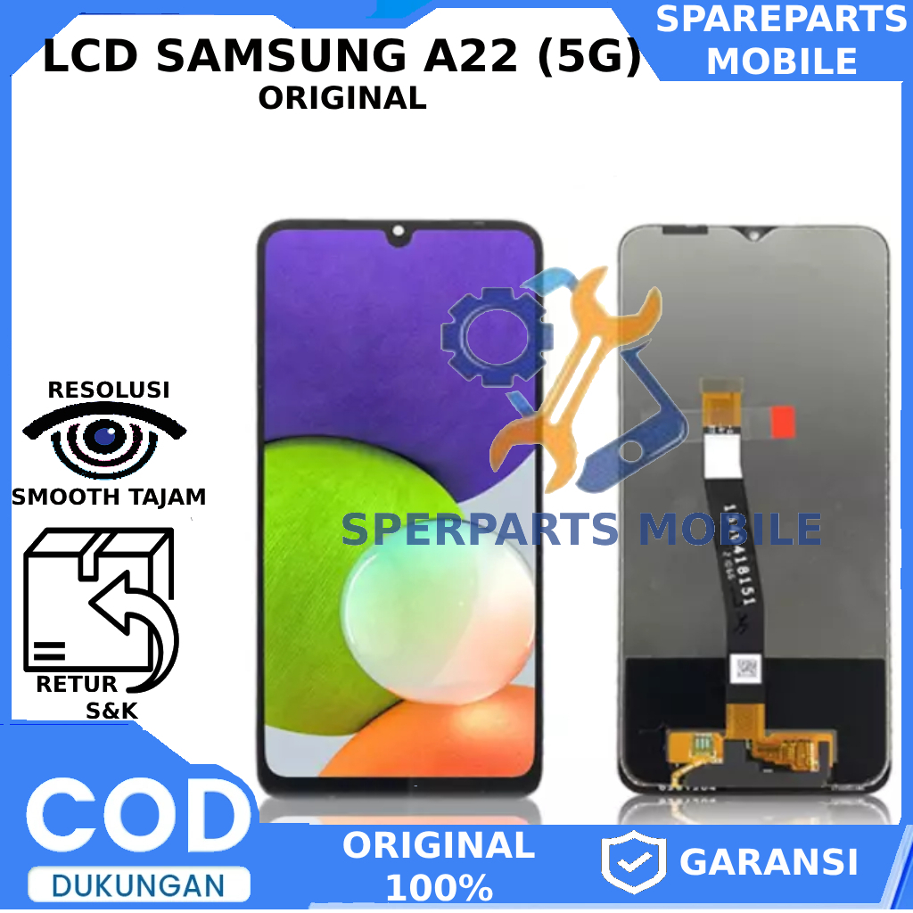 Jual LCD TOUCHSCREEN SAMSUNG A22 5G FULLSET ORIGINAL GARANSI FREE LEM ...