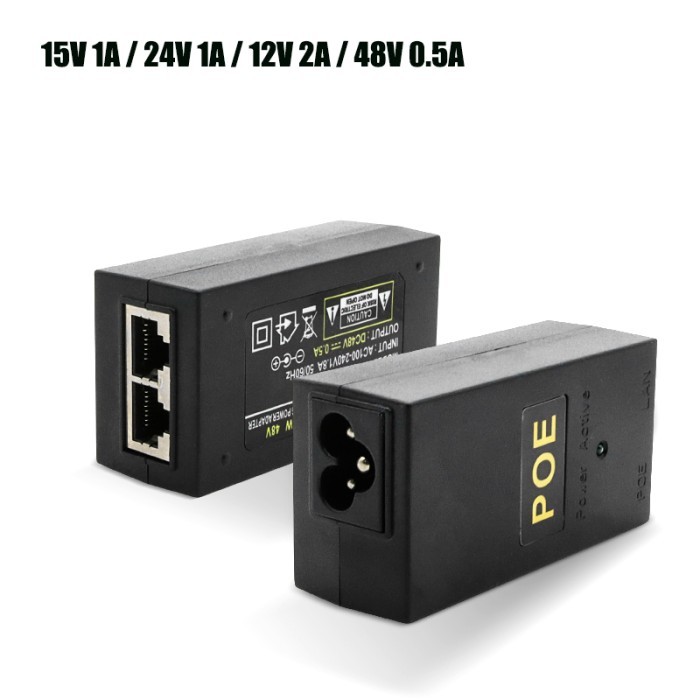 Jual DESKTOP POE POWER INJECTOR ETHERNET ADAPTER 48V 0.5A | Shopee ...