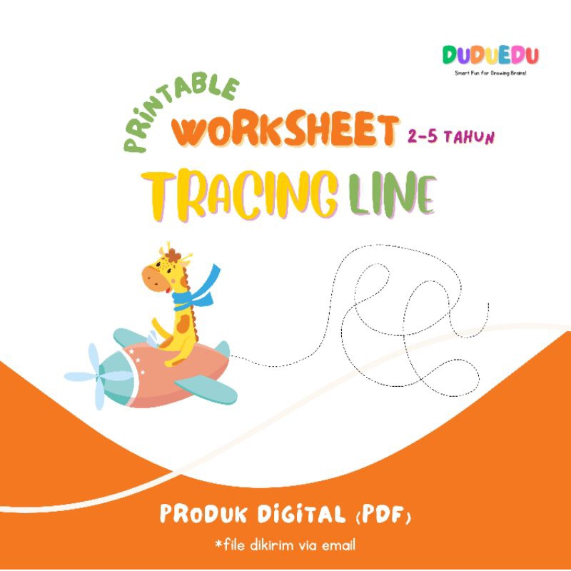Jual Printable Worksheet Tracing Line (2-5 Tahun) | Worksheet Pra ...