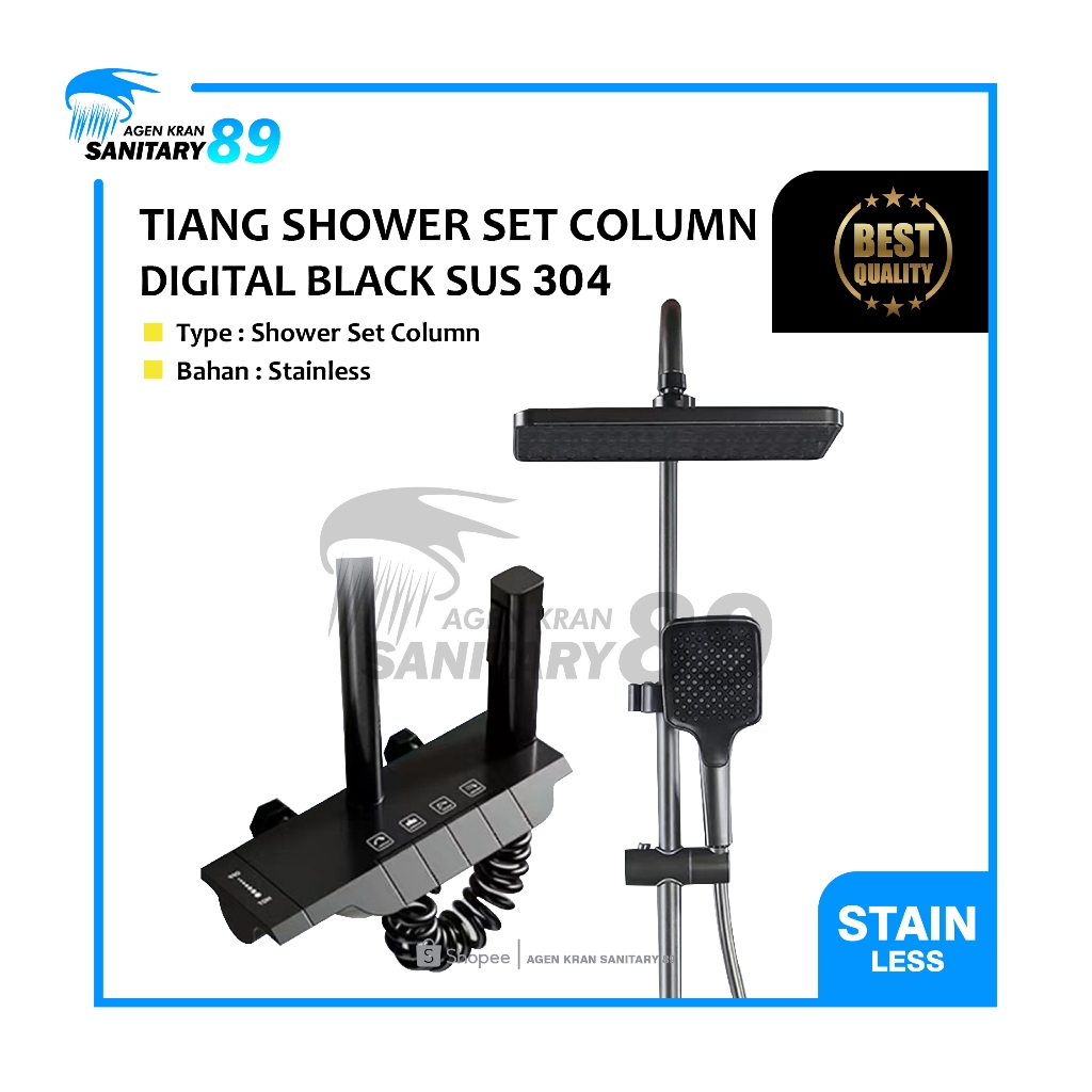 Jual TIANG SET SHOWER HITAM/SET SHOWER/SHOWER COLOM PIANO/SHOWER TIANG ...
