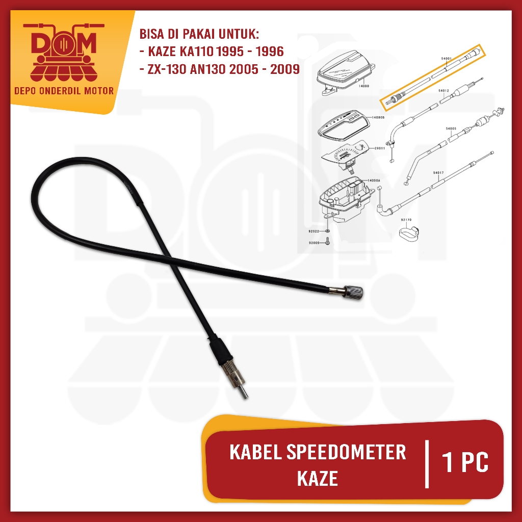 Jual Kabel Speedometer Kaze (DENSHIN) Cabel Cable Seling Tali Iner ...