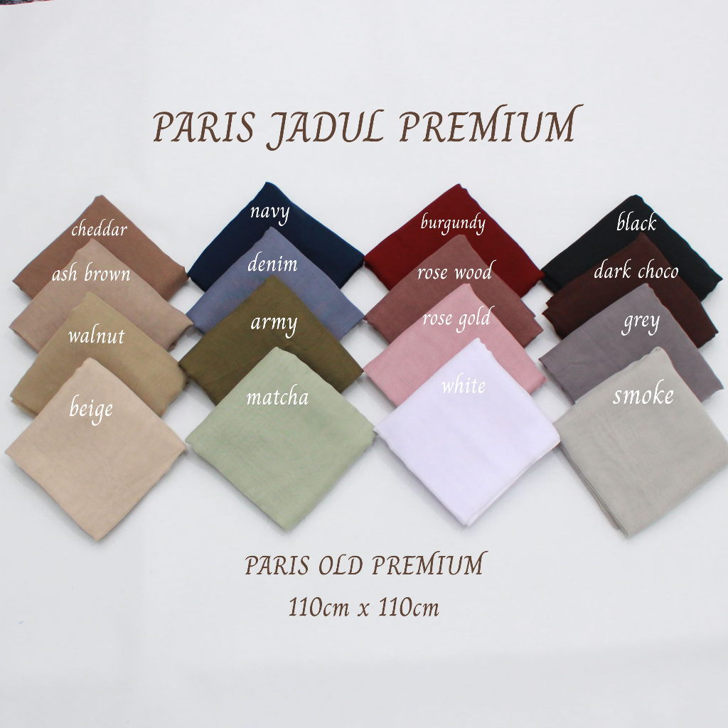 Jual Hijab Segi Empat Paris Jadul Premium | Shopee Indonesia