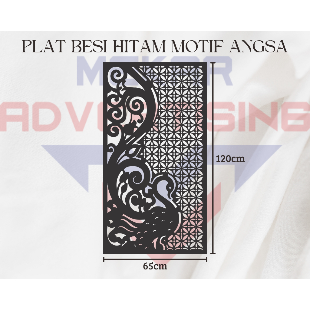 Jual KRAWANGAN PLAT BESI PAGAR CUTTING LASER MOTIF ANGSA CUSTOM UKURAN ...