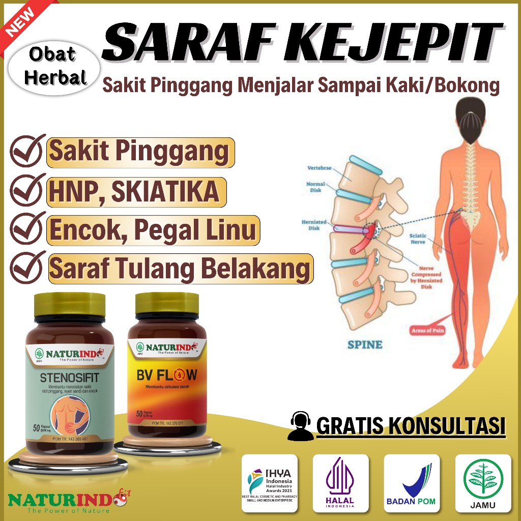 Jual Obat Sakit Pinggang dan Saraf Kejepit Pinggang Syaraf Kejepit ...