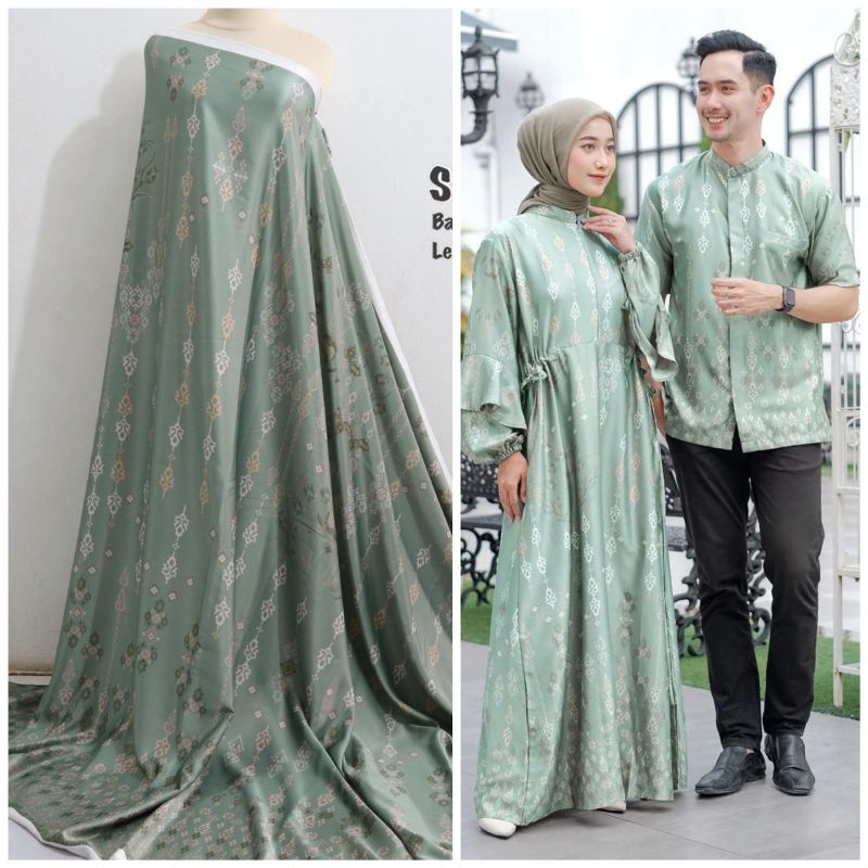 Jual kain silk meteran motif shasha dan emilia || dior silk original ...