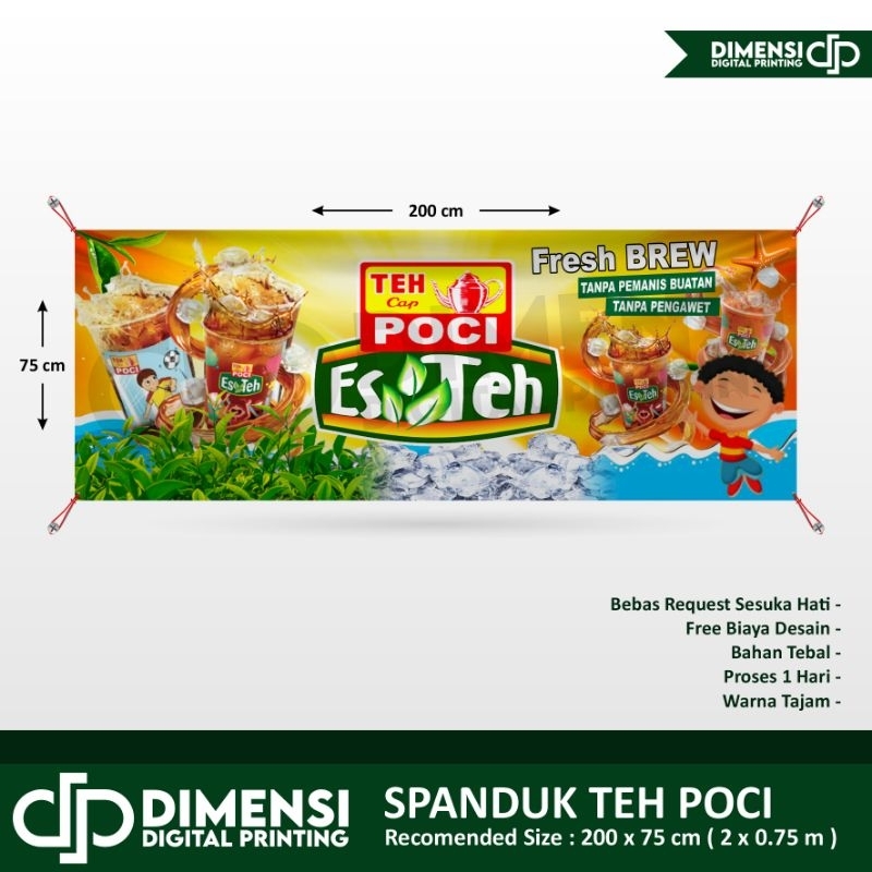Jual Banner / spanduk / MMT / banner teh poci termurah / SPANDUK JUALAN ...