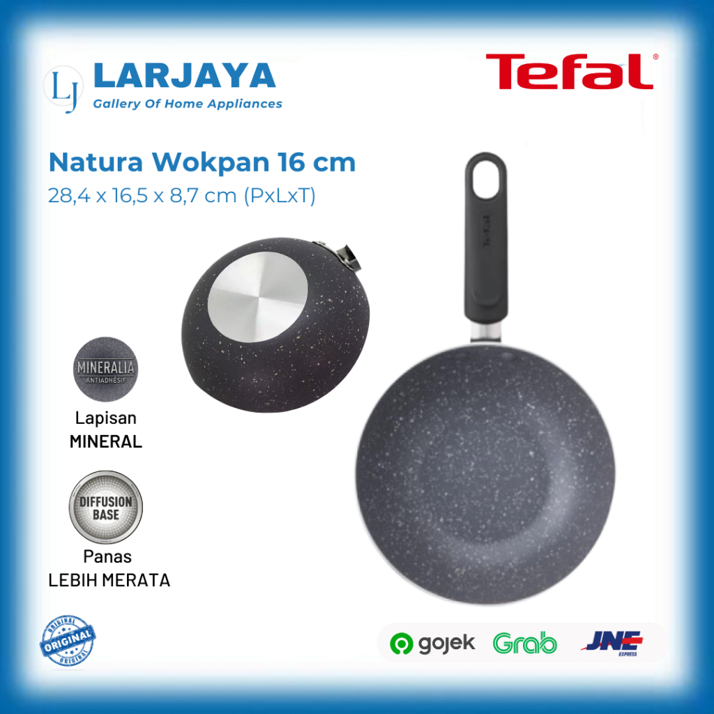 Jual Tefal Wokpan Natura 16 cm | Wajan Anti Lengket 16 cm | Shopee Indonesia