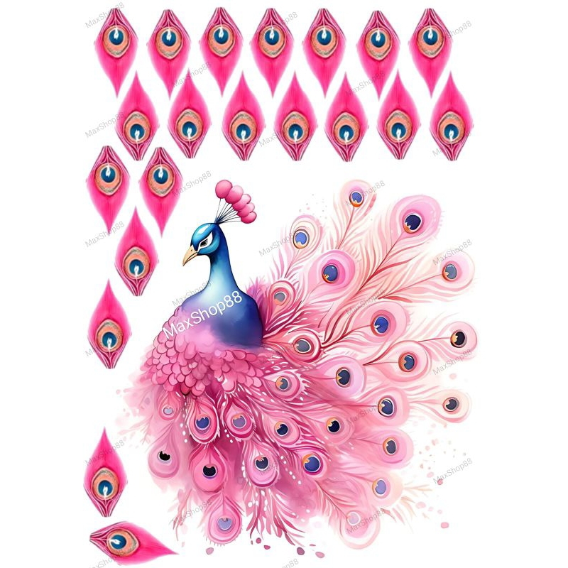 Jual Topper Merak Untuk Bucket / Topper Bucket Motif Merak | Shopee ...