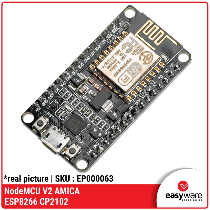 Jual NODEMCU V2 LUA WIFI ESP8266 CP2102 IOT DEVELOPMENT BOARD NODEMCU AMICA | Shopee Indonesia