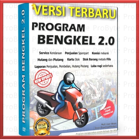 Jual Program dan Aplikasi Bengkel 2.0 - Software Service Kendaraan dan Penjualan Sparepart Full ...