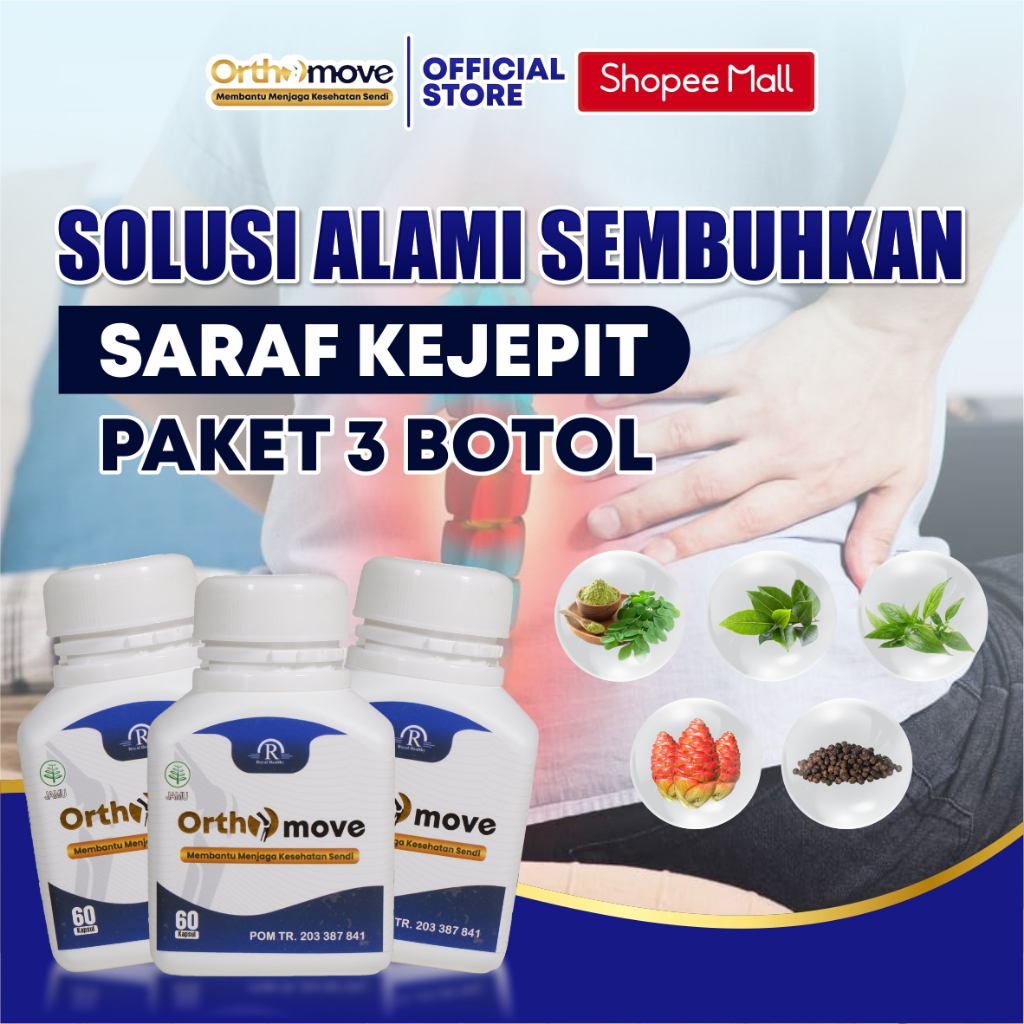 Jual ORTHOMOVE - Paket 3 Botol 60 Kapsul untuk Nyeri Pinggang Saraf ...