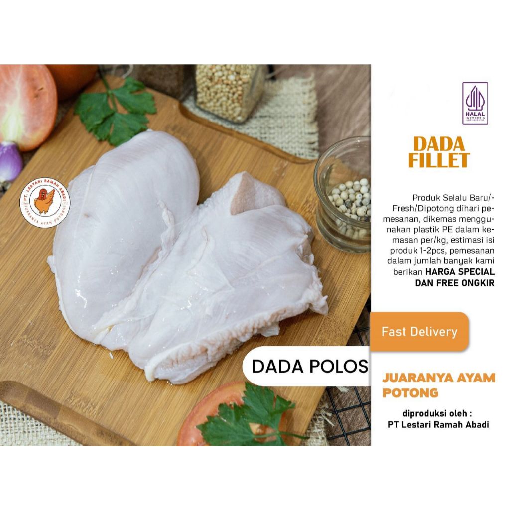 Jual Daging Ayam Dada Fillet Boneless Tanpa Kulit Fresh 1Kg | Shopee ...