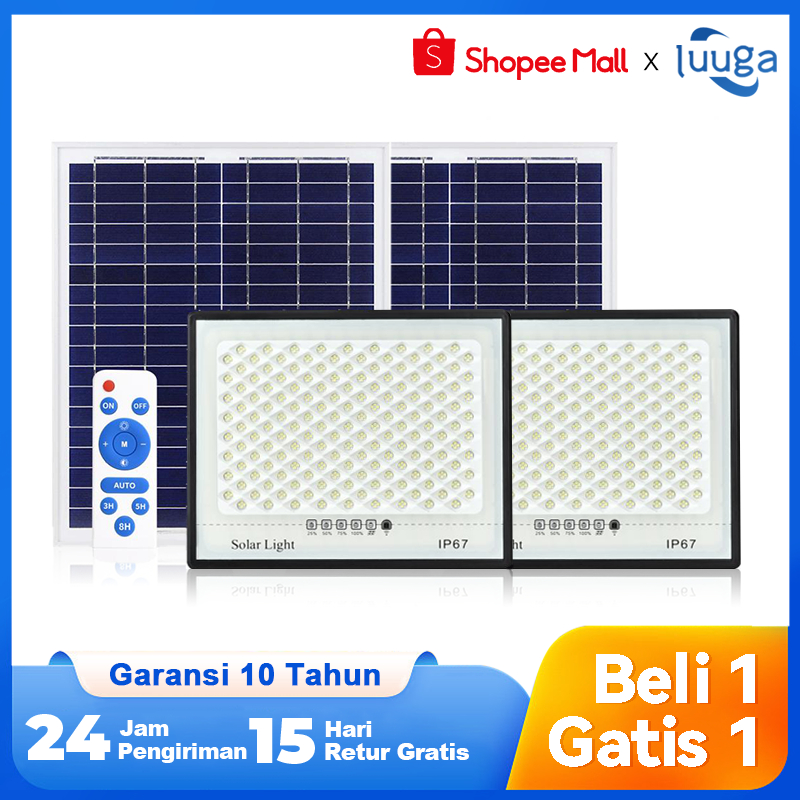 Jual [Beli 1 Gatis 1] Luuga Lampu tenaga surya outdoor lampu sorot ...