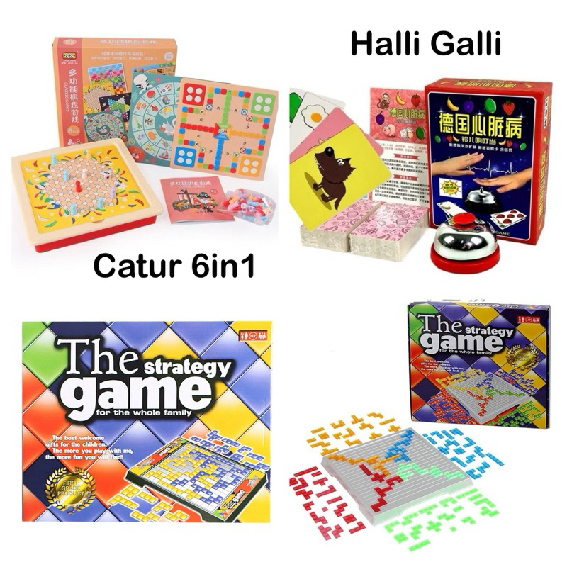 Jual Halli Galli/The Strategy Game/Mainan Chess Catur 6in1/Mainan ...
