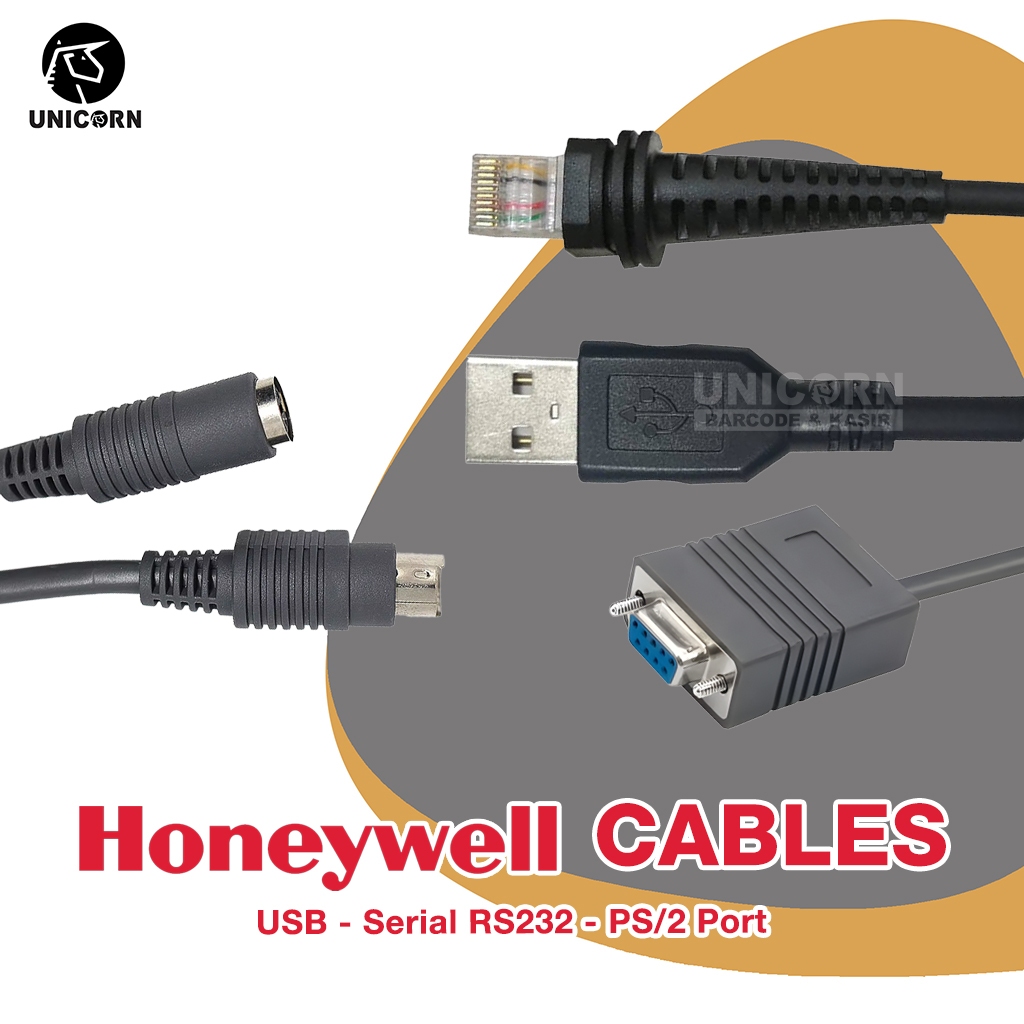 Jual Kabel Barcode Scanner Cables Honeywell USB Serial PS2 - All Type | Shopee Indonesia