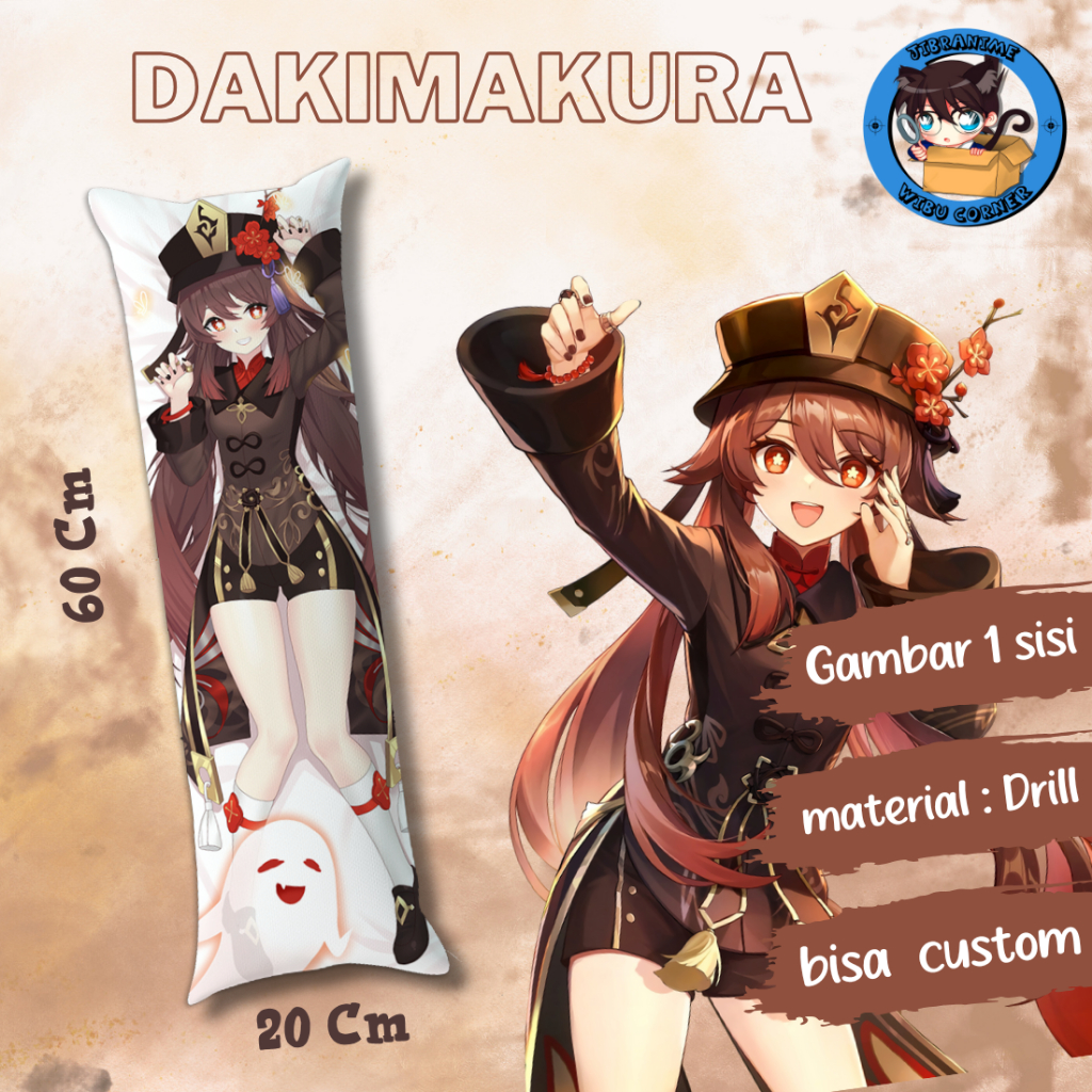 Jual dakimakura / guling genshin impact hu tao | Shopee Indonesia