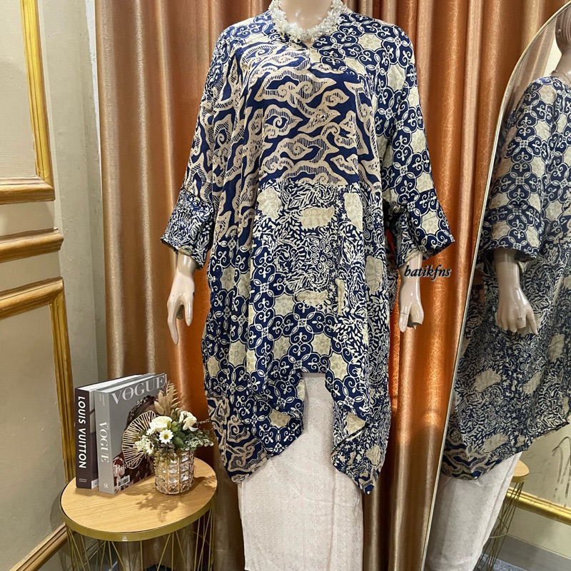Jual Kaftan Motif Runiya / Atasan Kaftan / Batik Viscose / Outfit ...
