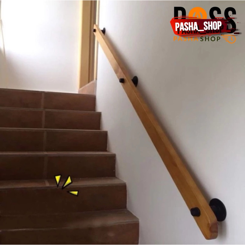 Jual Railing tangga / Benister kayu / pegangan tangga kayu / jagaan ...