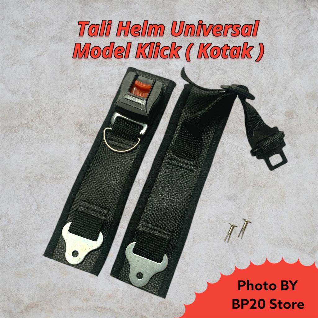 Jual Tali Helm Universal Model Klick ( Kotak ) | Shopee Indonesia