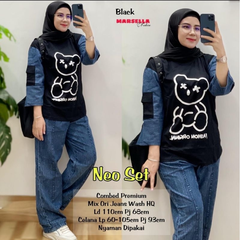 Jual Casual Baju Set / Kiko Set Jeans ( Bisa COD ) | Shopee Indonesia