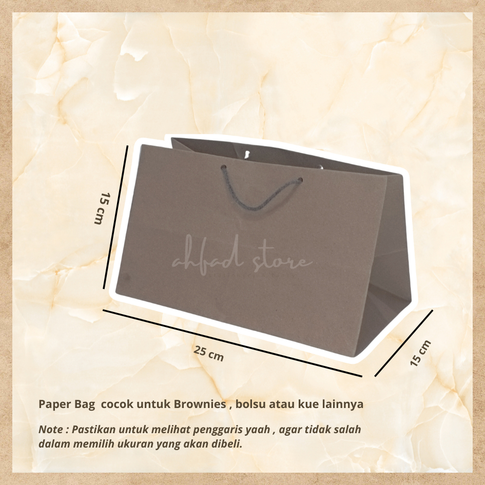 Jual Paper Bag Polos 25x15x15 / Paper Bag brownies/ Paper Bag polos ...