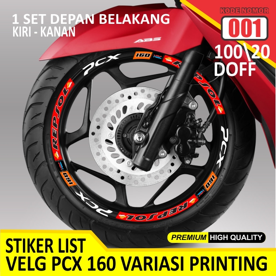 Jual Sticker list cutting untuk velg honda pcx 160 variasi repsol ...
