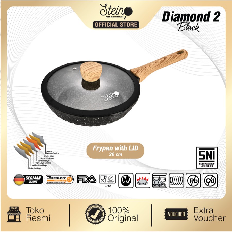 Jual STEIN Cookware Diamond 2 Fry Pan Panci Penggorengan Anti Lengket ...