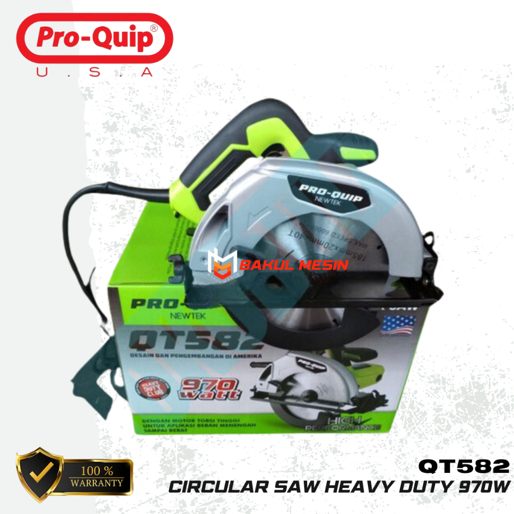 Jual ProQuip QT582 Circular Saw heavy duty 970W QT 582 | Shopee Indonesia