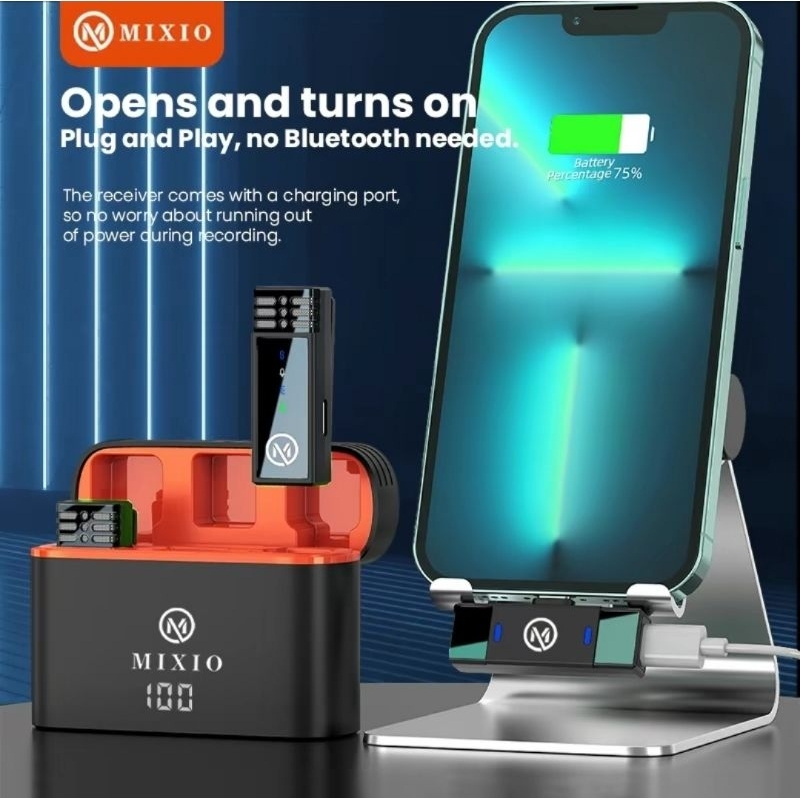 Jual Mixio S16 Pro ios wireless microphone profesional mikrofon ...