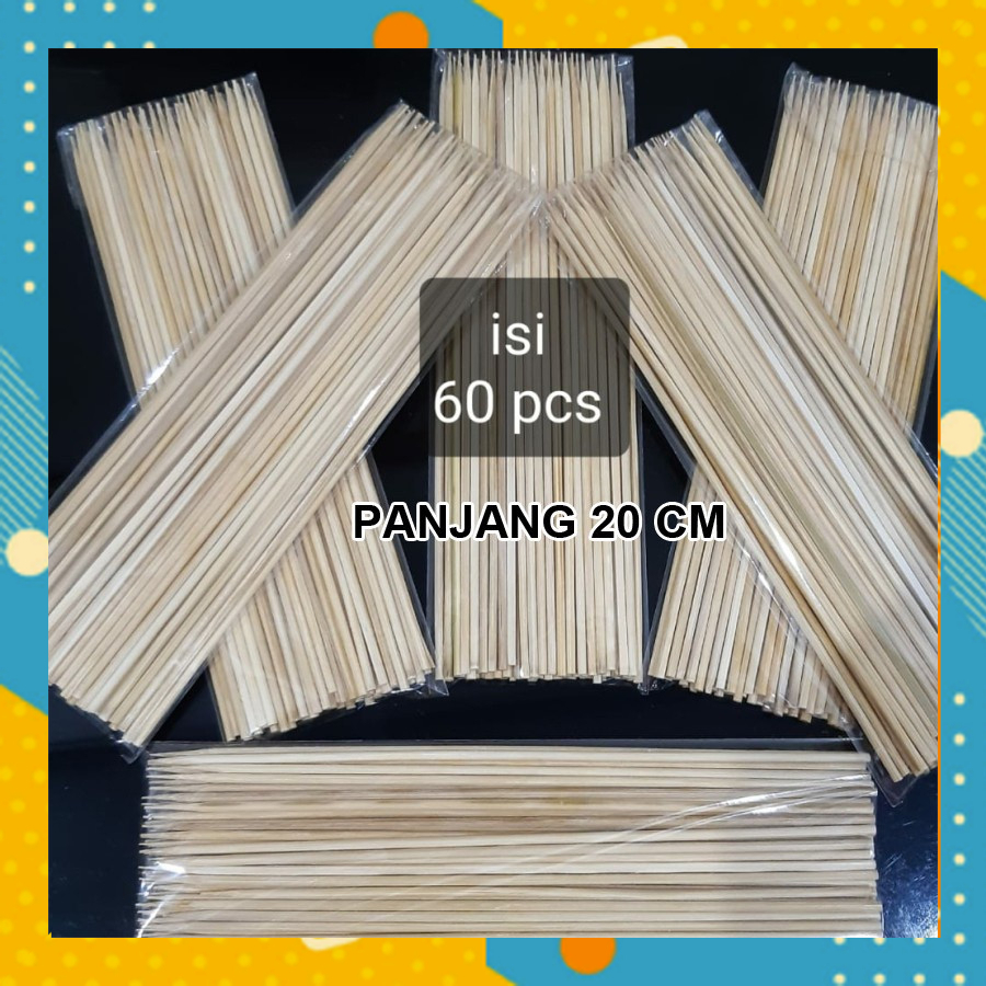 Jual Tusuk Sate BAMBU Tusuk Sate Kayu Bakso BBQ Jagung Ayam Daging ...