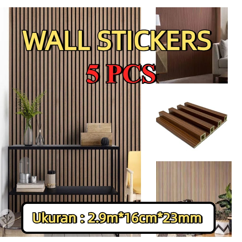 Jual 1/5 PCS WallPanel PVC Dekorasi Dinding 2.9 Meter*16 Cm / Wood Wall Panel Anti Rayap Dan ...