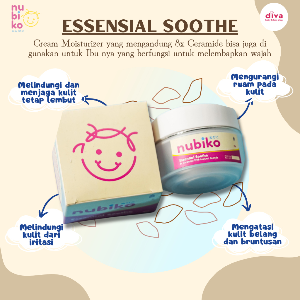 Jual Nubiko Essential Soothe Moisturizer - Pelembab Wajah Bayi 14.5 gr ...
