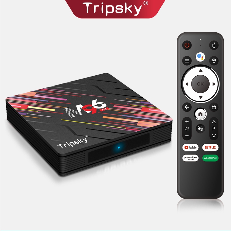 Jual Tripsky M96 Android tv box Ram 4gb Rom 64gb Remote Voice Support ...