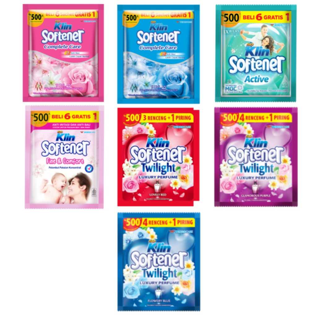 Jual SOFTENER SACHET 500 / PELEMBUT & PEWANGI PAKAIAN / 1 RENCENG ISI 12 | Shopee Indonesia