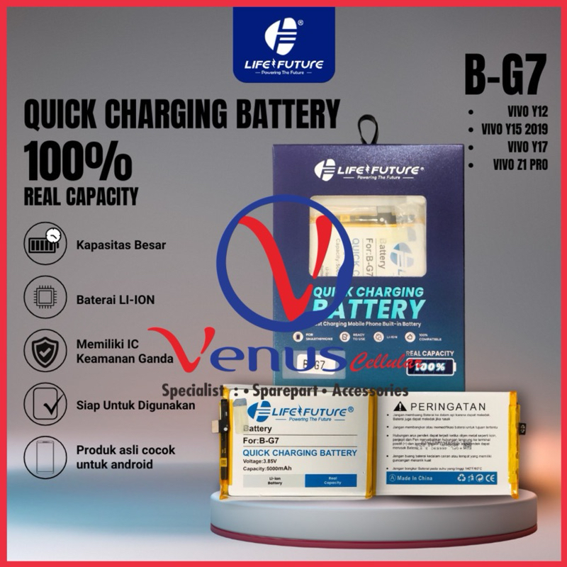 Jual BATTERY LIFE FUTURE B-G7/Y12/Y12I/Y15/Y17/Z1 PRO | Shopee Indonesia