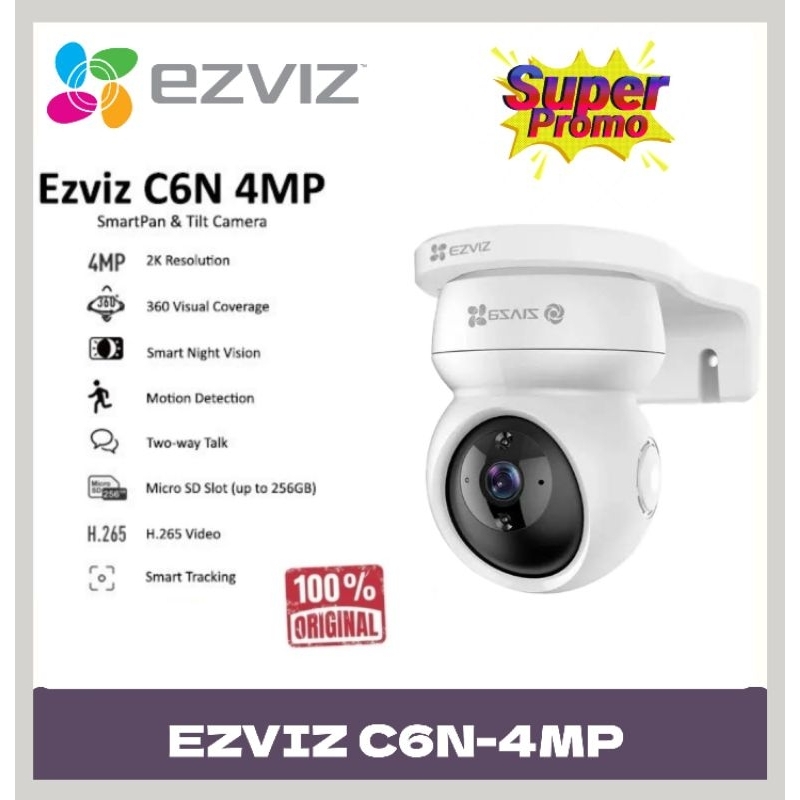 Jual Ezviz C6N Smart Wifi Pan Tilt Camera CCTV 4MP | Shopee Indonesia