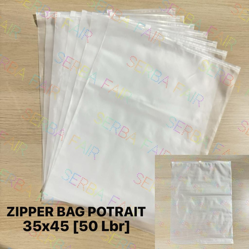 Jual Zipper Bag 35X45 / Zipper Storage Bag / Zipper Lock / Zipper Pouch Traveling/ Tempat ...