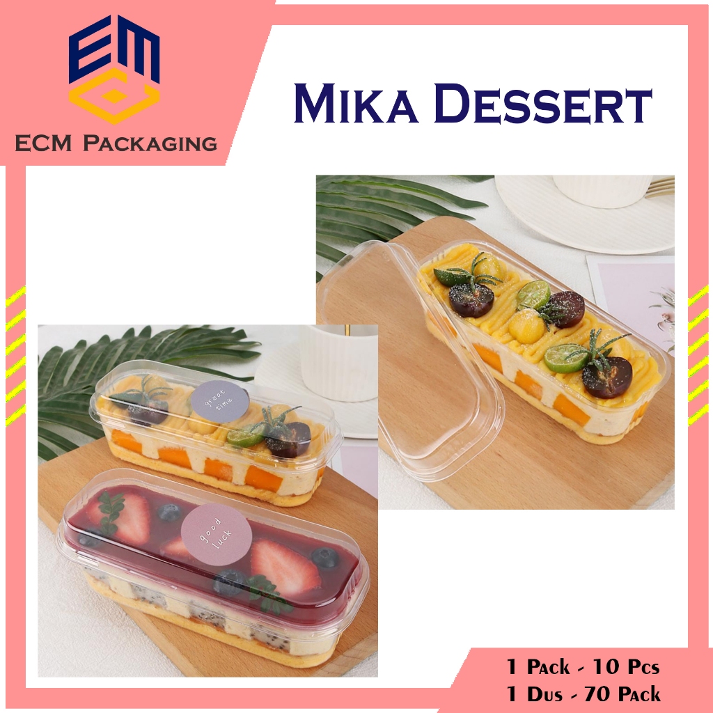 Jual 10pcs Mika Dessert Panjang / Mika Puding Pesergi Panjang / Mika ...