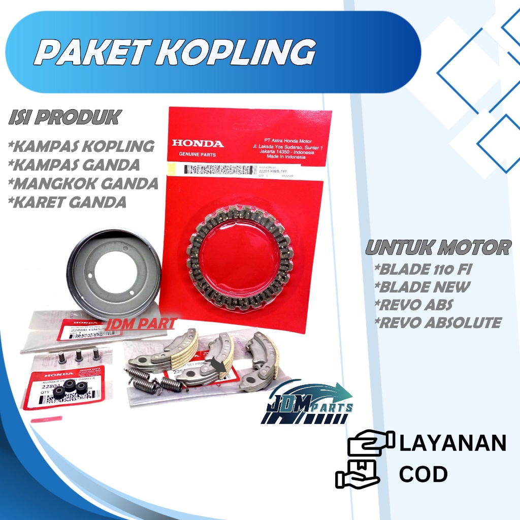 Jual PAKET KOPLING KOMPLIT REVO ABS / ABSOLUTE / REVO 110 KARBU / BLADE 110 KARBU / BLADE 110 ...