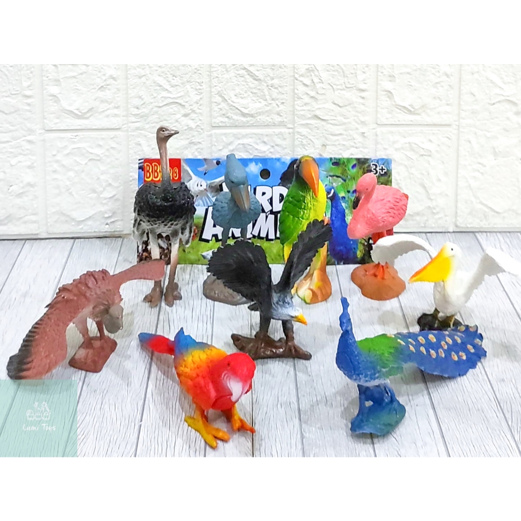 Jual Mainan Anak Figure Binatang Bird Animal Set Burung Burungan 9PCS ...