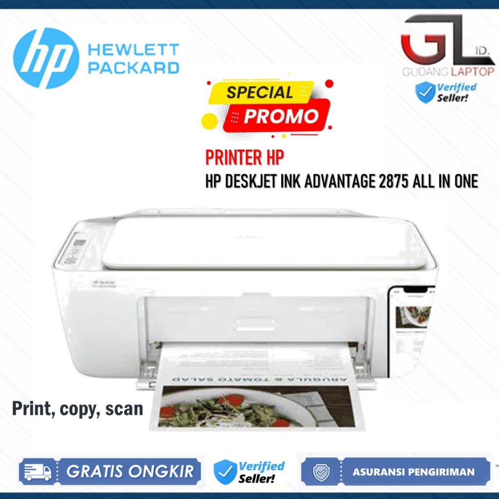Jual HP DESKJET INK ADVANTAGE 2875 ALL IN ONE PRINTER WIRELESS | Shopee Indonesia