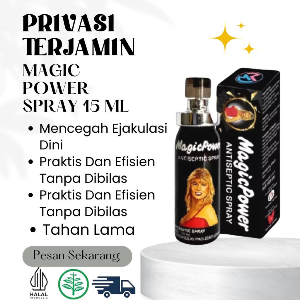 Jual Magic Power Spray Semprot Tahan Lama Original Obat Kuat Pria Spray ...