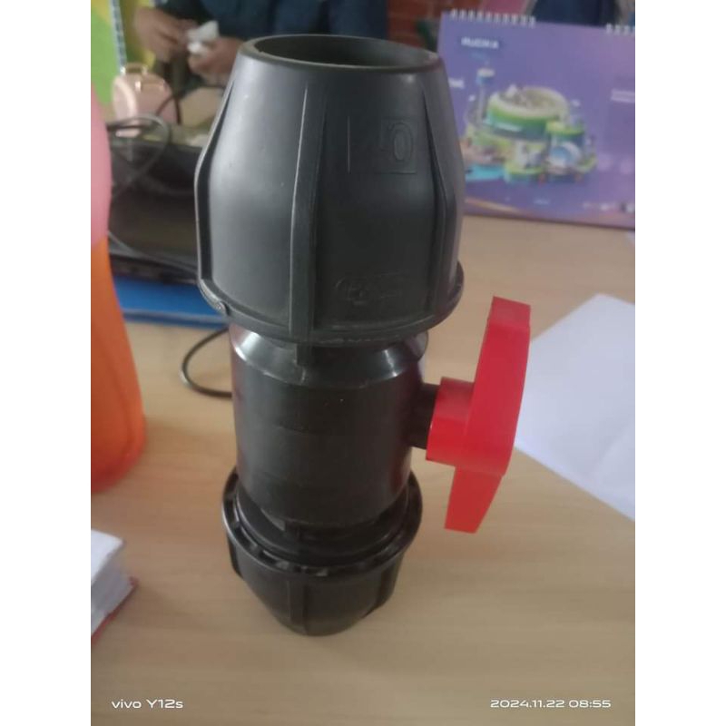 Jual BALL VALVE PIPA HDPE KRAN AIR 1/2" INCHI 20MM MEREK AMD STOP KRAN ...