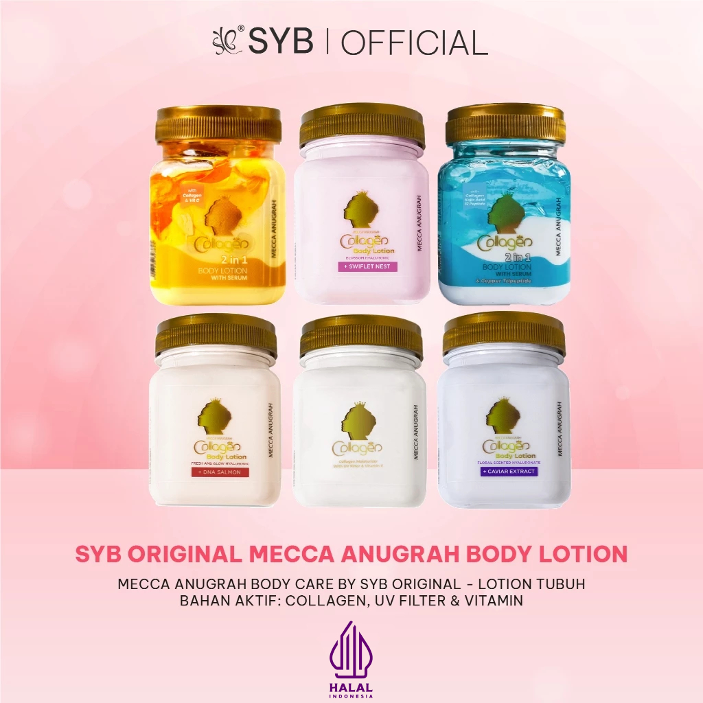 Jual SYB MECCA ANUGRAH COLLAGEN BODY LOTION (BITCOL) ORIGINAL 100% BPOM | Shopee Indonesia