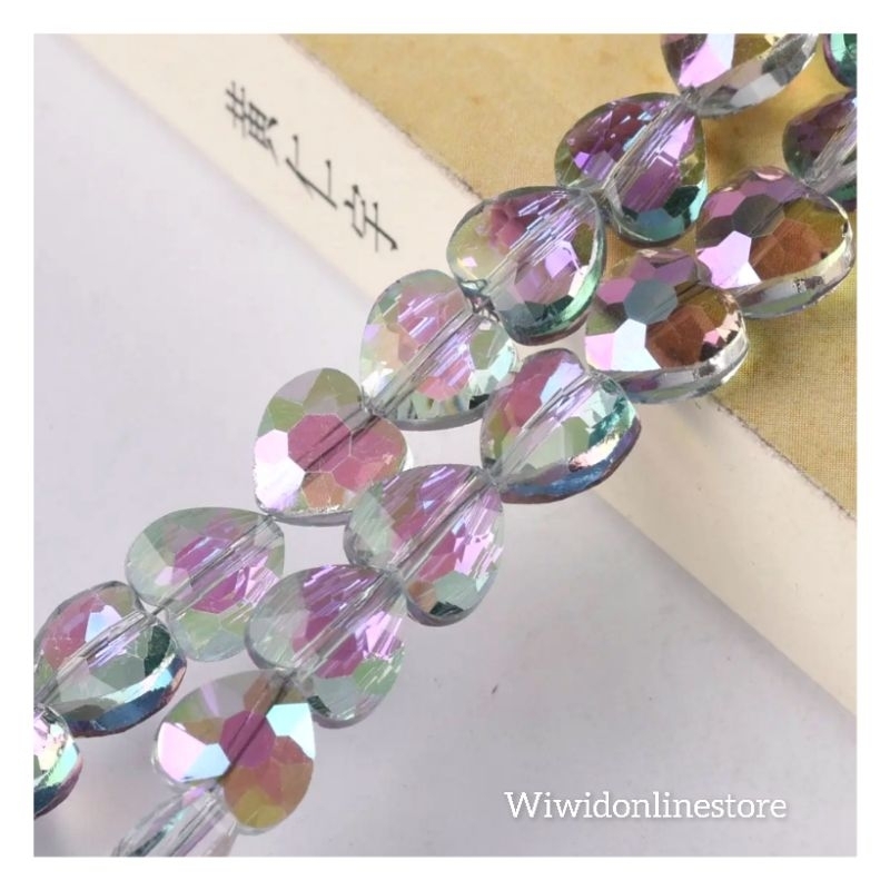 Jual (10 biji) MANIK KRISTAL LOVE 10 mm | Shopee Indonesia