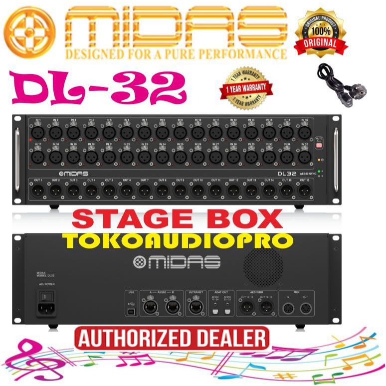 Jual Midas DL32 32-input / 16-output Stage Box Midas DL-32 | Shopee Indonesia